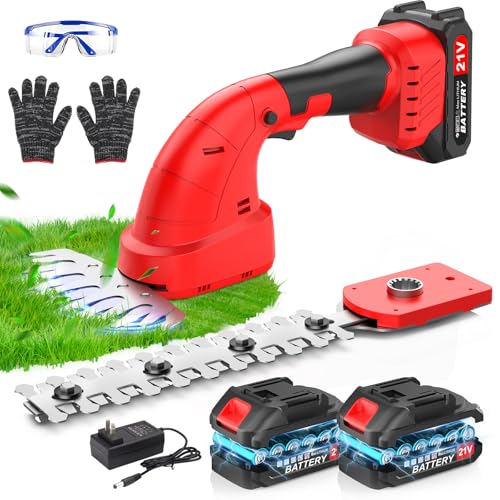 Lemolify 21V Cordless Grass Shear & Electric Hedge Trimmer, 2-in-1 ...