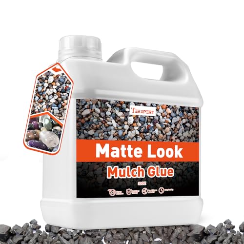 Mulch Glue 32OZ, Rock Glue for Landscaping Matte Look, Safe Pea Gravel ...