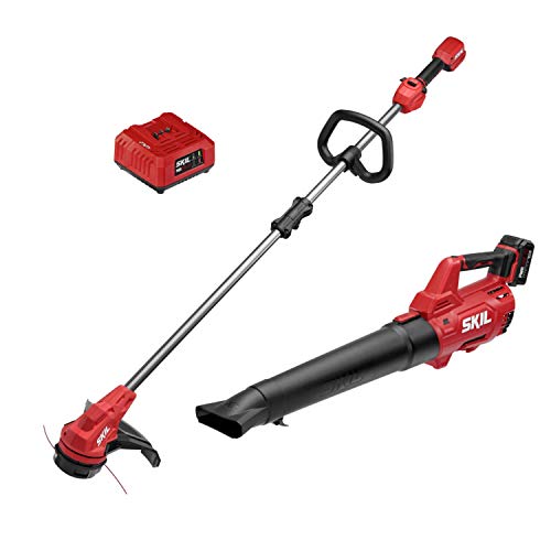 SKIL CB7542B-10 PWR CORE 20 Brushless 13" String Trimmer and 400 CFM ...